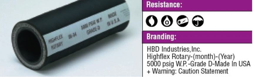 Highflex Grade D Rotary Drilling | Special Application | Thermoid ...